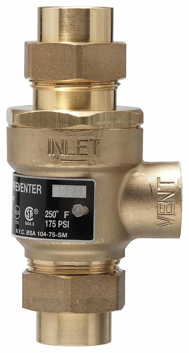 Watts 1/2 In 9DM3 CAN 1/2 Dual Check Valve With Vent 0062025 | Shop ...