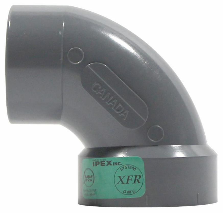 Ipex 1 1/2"x90D PVC DWV ELBOW SPxH SYSTEM XFR 526231 | Shop Online ...