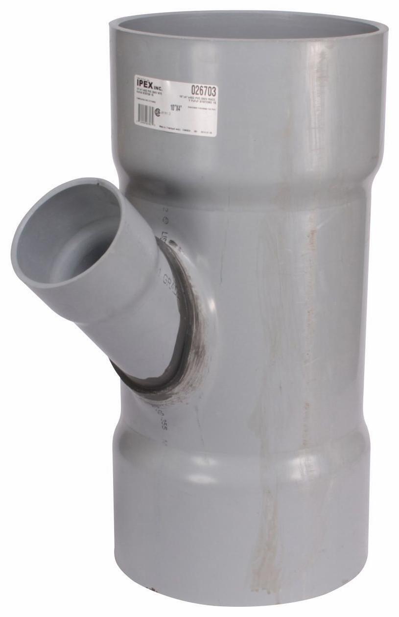 Ipex 10"x6"x45D PVC DWV WYE HxHxH SYSTEM 15 026704 | Shop Online Andrew ...